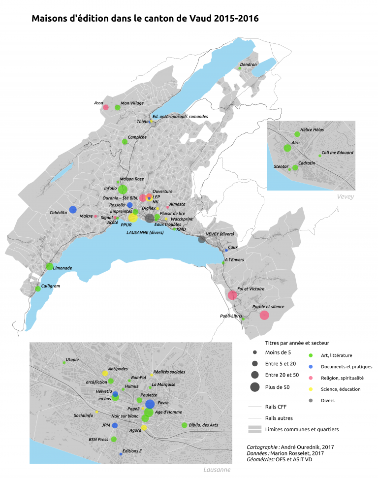 Maisons d’édition dans le canton de Vaud – Maps and Spaces