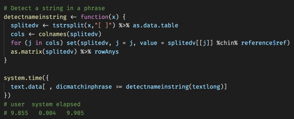 Text Mining Detect Strings Very Fast Word Lookup In A Large Dictionary In R With Datatable